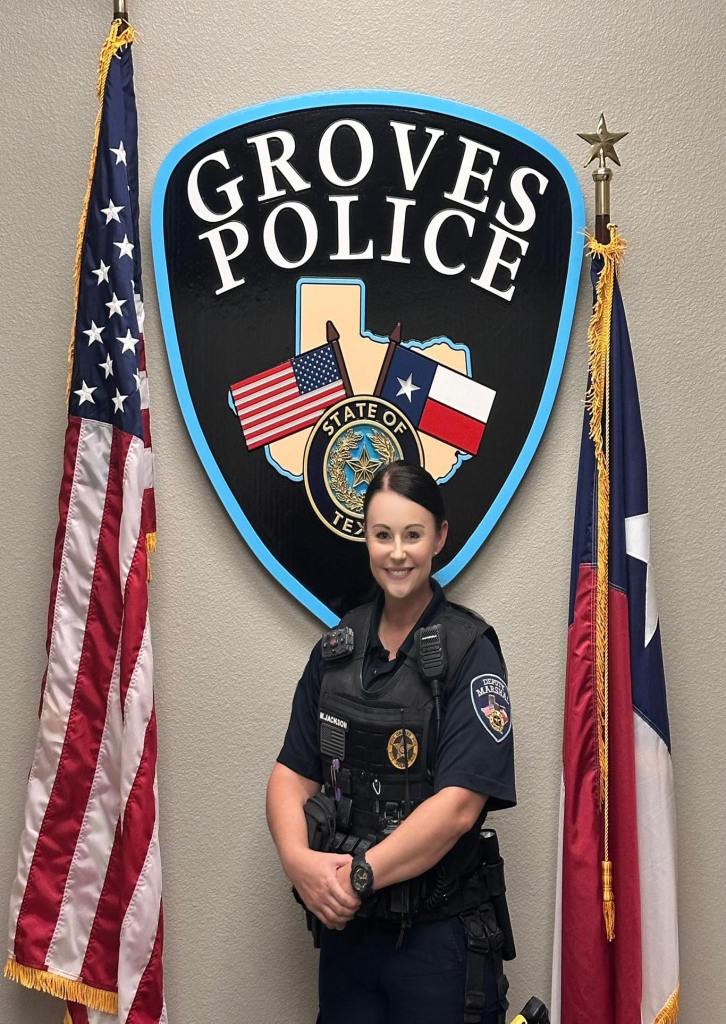 Groves Police Department promotes Macie Jackson to Sergeant | Port ...